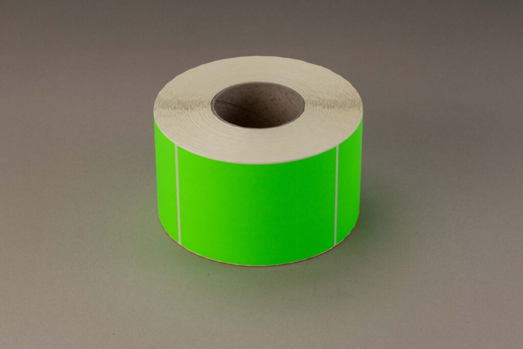 Fluorescent Green Labels – 100x150mm Small Roll | DAL